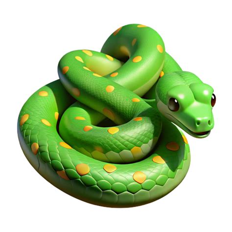 Stunning Classic A Slithering Green Tree Python Original 59930903 Png