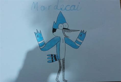 My Drawing Mordecai From Regular Show In Paper By Kraliceoynaryagmur
