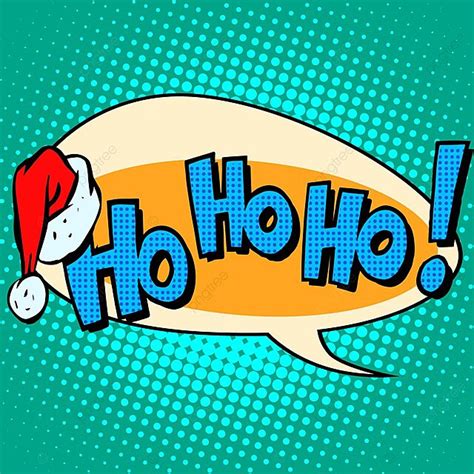 Jolly Santa Claus Laughs With Comic Speech Bubble Text Hohoho Vector