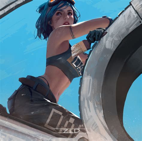 壁纸 Trungbui 数字艺术 艺术品 插图 妇女 蓝头发 短发 绘画 看不起 蓝眼睛 肖像显示 手套 肚皮