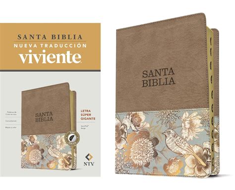 Santa Biblia Holy Bible Nueva Traduccion Viviente Sentipiel Beige