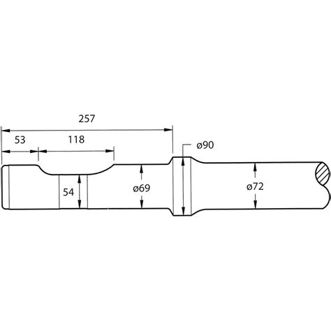 Chisel 620mm For Montabert Sc28 Silver Clip Hydraulic Breaker Unit