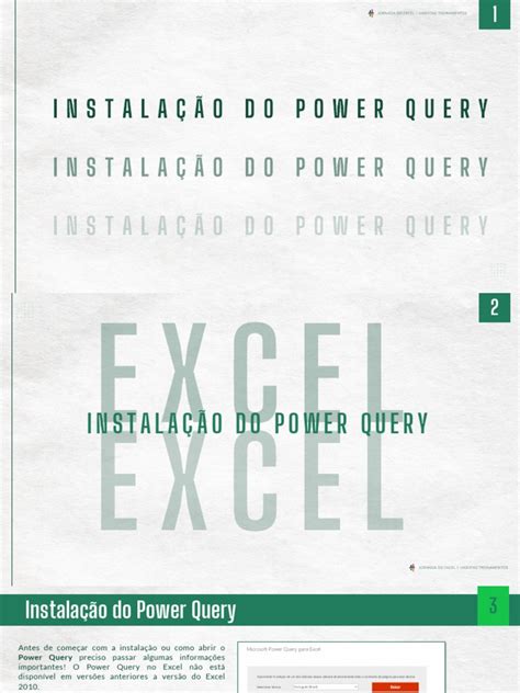 como instalar o power query download grátis pdf microsoft excel