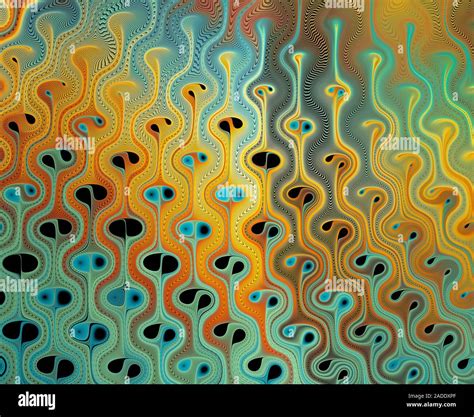 Fractal Contours Illustration Conceptrual Illustration With Maplike