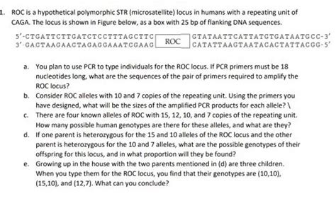 Roc Is A Hypothetical Polymorphic Str Microsatellite Locus In Humans Wi