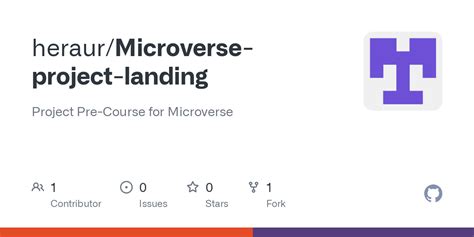 Github Heraurmicroverse Project Landing Project Pre Course For