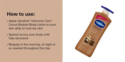Vaseline Intensive Care Body Lotion For Dry To Very Dry Skin Cocoa