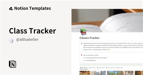 Class Tracker Template Notion Marketplace