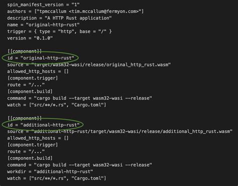 Spin Application Structure
