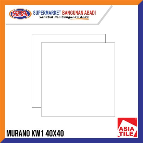 Jual KERAMIK LANTAI ASIA TILE MURANO X KW WHITE Shopee Indonesia