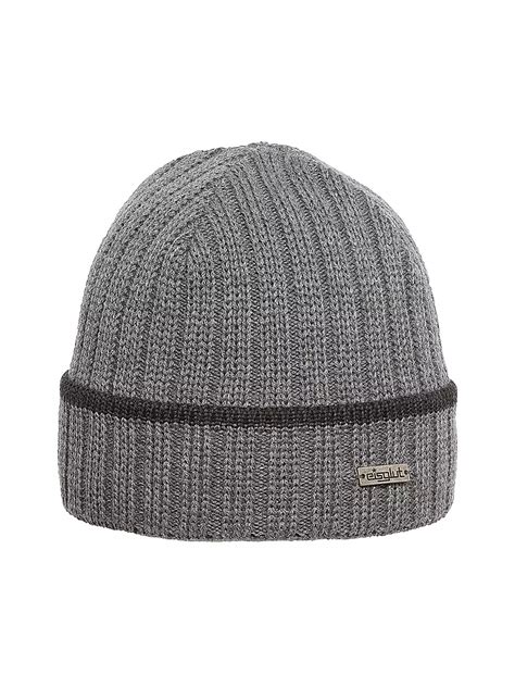 EISGLUT Herren Mütze Fisher Merino XL hellgrau