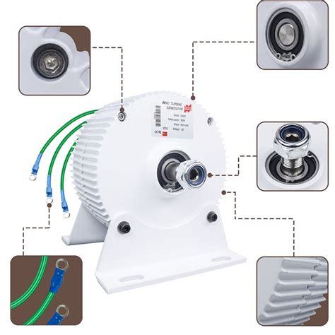 300w 12v 24v Lav Rpm Ndfeb Pmg Vindmøllegenerator Gør Det Selv