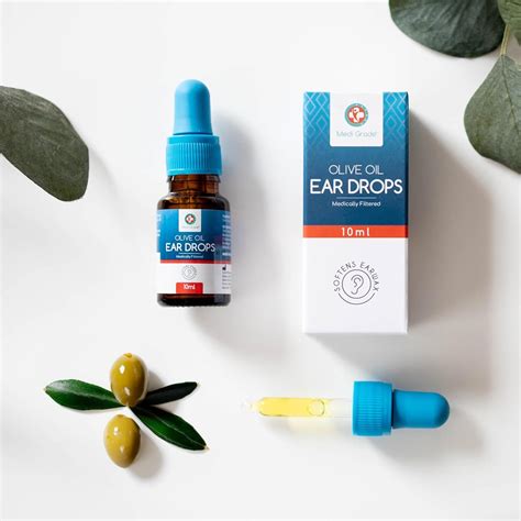 Medi Grade Olive Oil Ear Drops 10ml Natural Wax Removal For Blocked