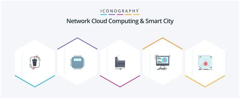 Network Cloud Computing And Smart City 25 Flat Icon Pack Including Information Manufacturing