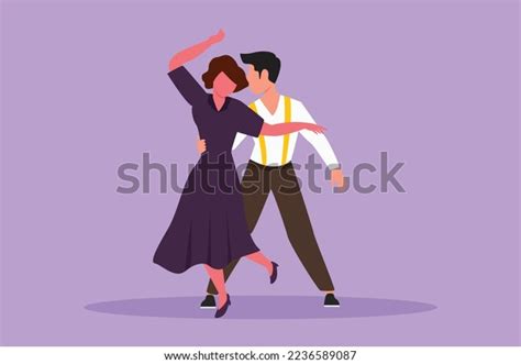 Character Flat Drawing Young Man Woman Stock Vector Royalty Free