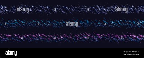 Realistic Soap Bubbles Border Seamless Bath Lather Blue Iridescent