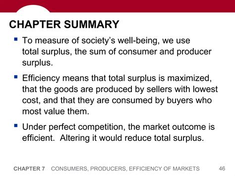 Mankiew Chapter 7 Consumers Producers And The Efficiency Of Markets Ppt