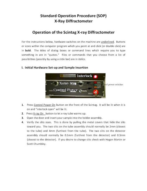PDF Standard Operation Procedure SOP X Ray Diffractometer DOKUMEN