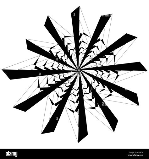 Circular Geometric Element Rotating Shapes Forms Abstract Illustration Stock Vector Image