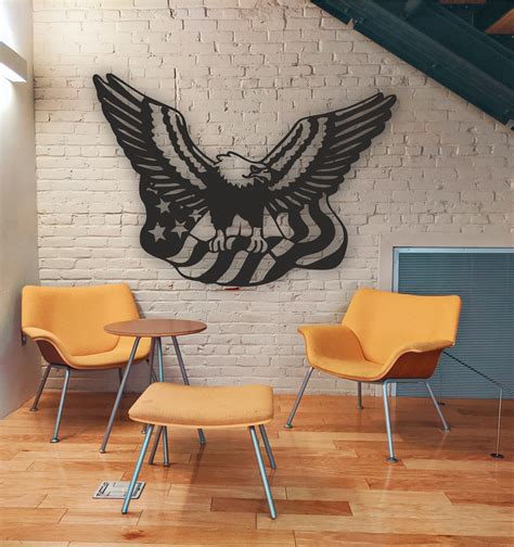 American Flag Wall Decor Eagle Wall Decor Metal Wall Decor Metal Wall