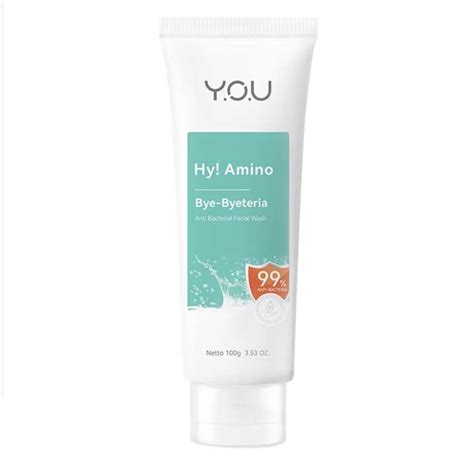 Promo You Hy Amino Bye Byeteria Anti Bacterial Facial Wash Sabun
