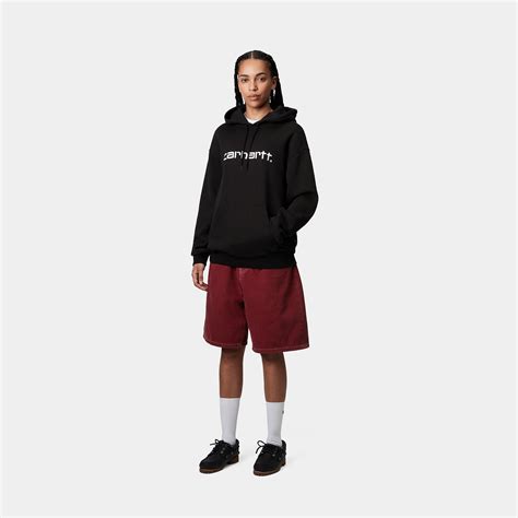 Carhartt Wip W Hooded Carhartt Sweatshirt Black White Official