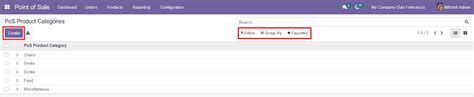 Odoo PoS Product Categories Odoo V Community Edition
