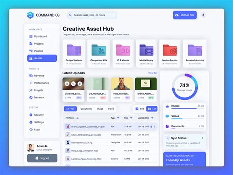 Command Os — Creative Asset Hub By Md Adham Hossain Efti On Dribbble