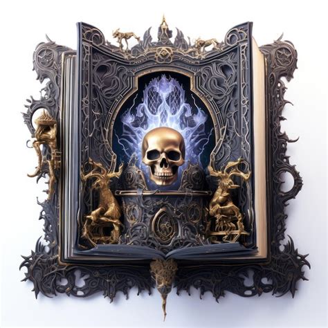 Premium Ai Image Book Of Gothic Illustrations Insinuating Enigmas Of