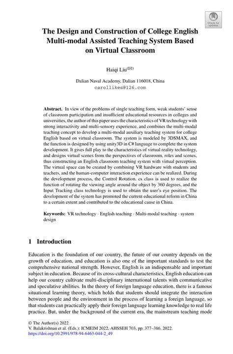 Pdf The Design And Construction Of College English Multi Modal