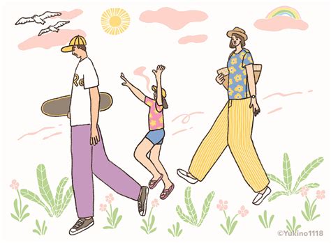 夏のお散歩｜イラストレーターyukino1118のwebサイト