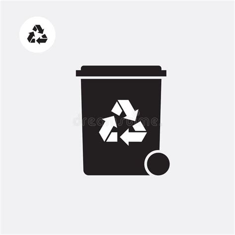Eco Recycle Icon Trash Or Garbage Basket Vector Arrow Triangle Stock Vector Illustration Of