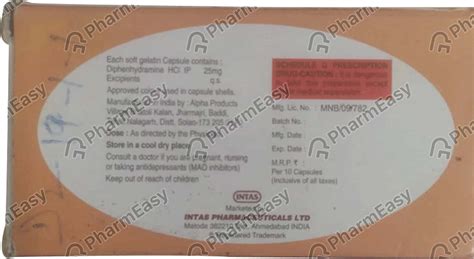 Buy Kuffdryl 25 Mg Capsule 10 Online At Flat 15 Off Pharmeasy