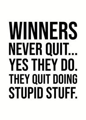 Winners Never Quit Poster Picture Metal Print Paint By CHAN