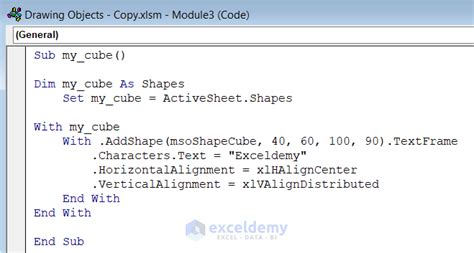 How To Perform Drawing Of Objects With Vba In Excel 2 Examples