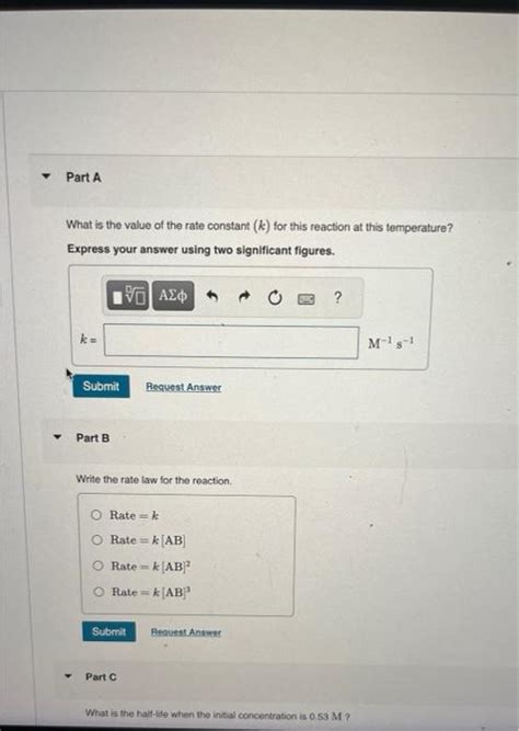 Solved The Following Reaction Was Monitored As A Functio