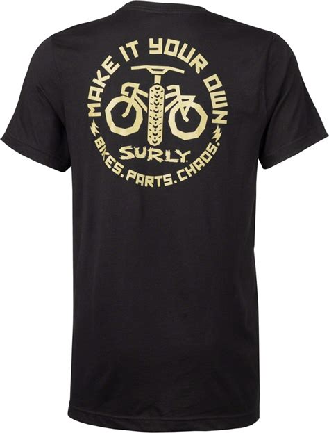 Surly Make It Your Own Mens Short Sleeve T Shirt Black Modern Bike