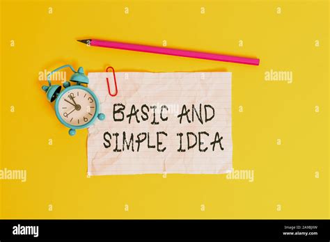 conceptual hand writing showing basic and simple idea concept meaning