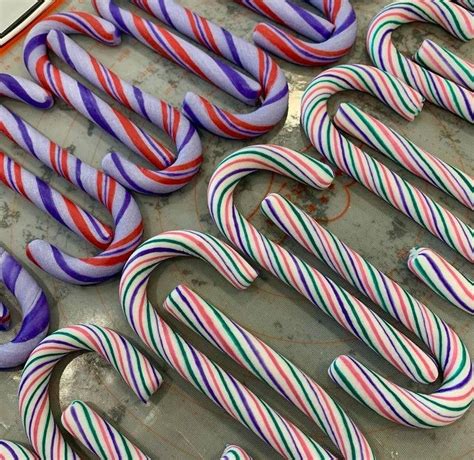 Handmade Large Candy Canes Bulk Root Beer Bubbles Blossom Design