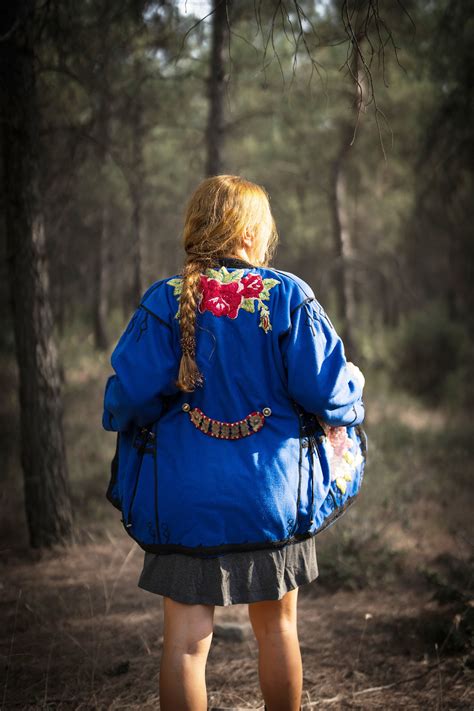 Cobalt Blue Wool Vintage Coat Jacket Embellished With Etsy