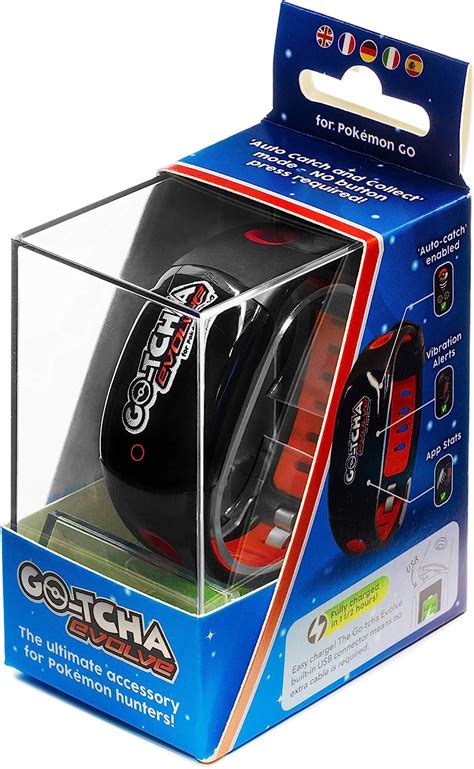 Go Tcha Evolve Led Touch Wristband Watch For Pokemon Go With Auto Catch And Spin Black Red