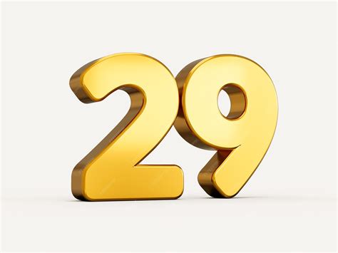 Premium Photo 3d Illustration Of Golden Number 29 Or Twenty Nine