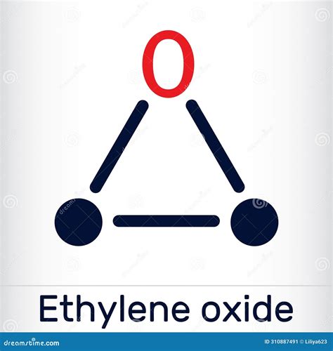 Ethylene Oxide Oxirane C2h4o Molecule Structural Chemical Formula