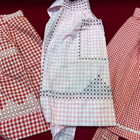 Gingham Apron Etsy