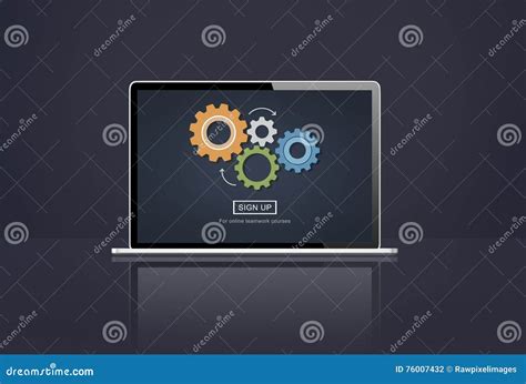 Strategy Process Cog Analysis Concept Stock Illustration Illustration