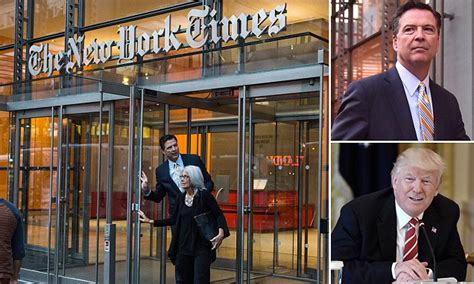 Ousted Fbi Director James Comey Visits The New York Times Daily Mail