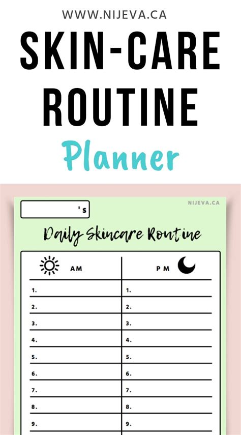Skincare Routine Printable Pdf Planner Beauty Routine Checklist Skin Care Routine Routine