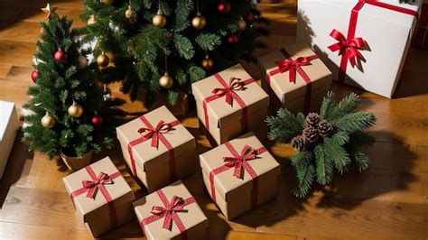 Premium AI Image Christmas Giving Corner Collection With Ache Tree