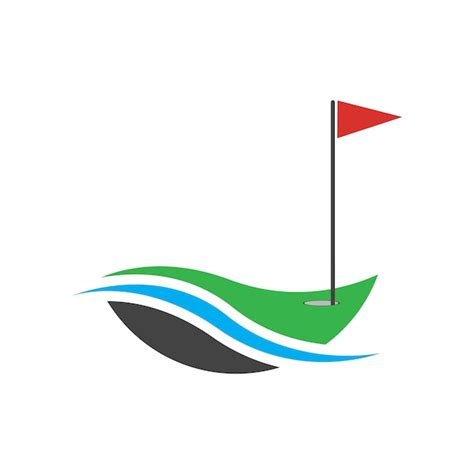 골프 스포츠 로고 디자인 서식 파일 벡터 일러스트 레이 션 프리미엄 벡터