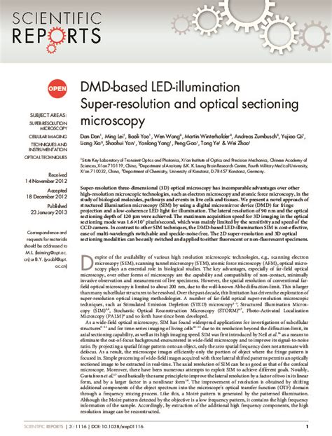 Download Pdf Dmd Based Led Illumination Super Resolution And Optical Sectioning Microscopy
